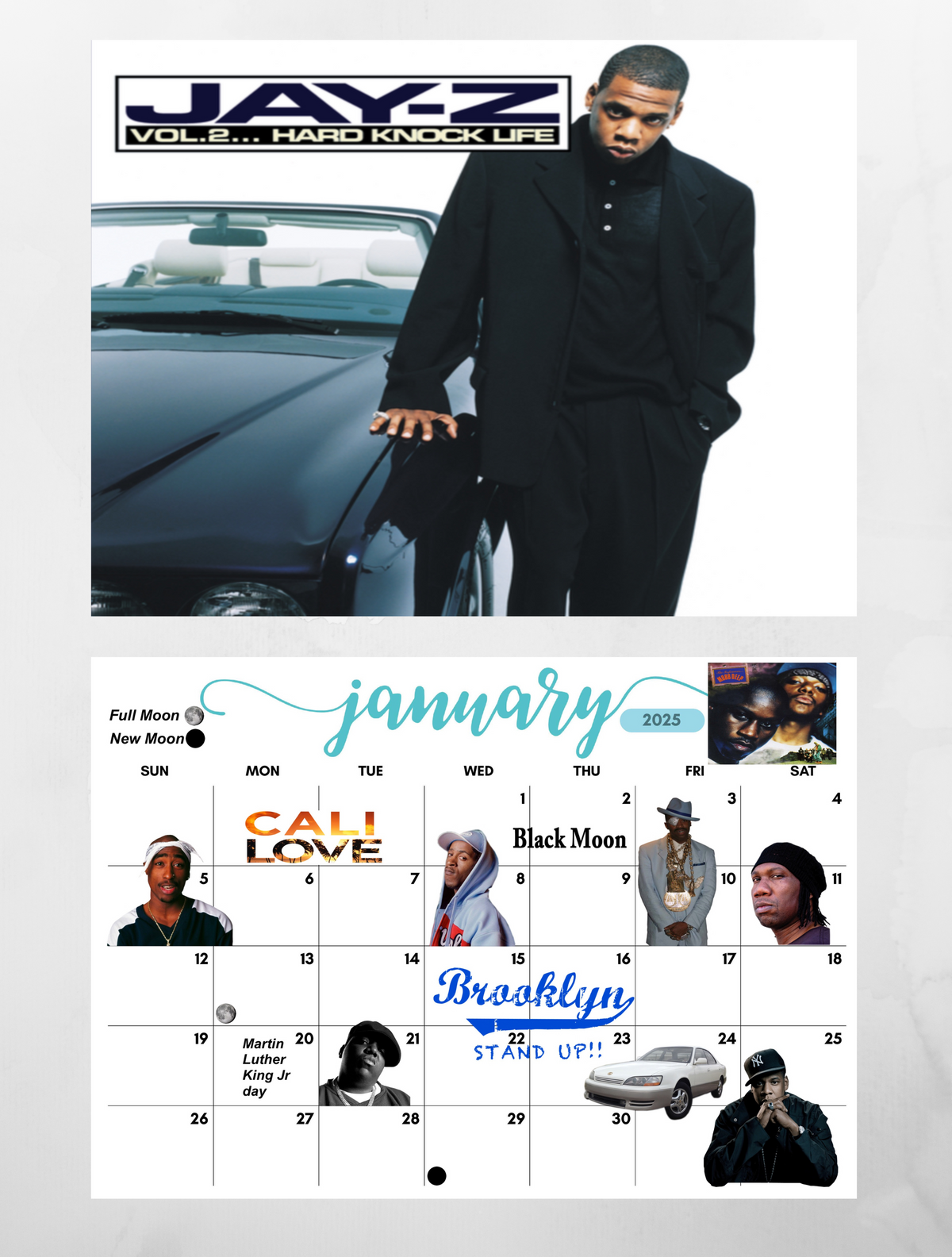 90’s Hip-Hop Wall Calendar 2026 - Jays Calendars