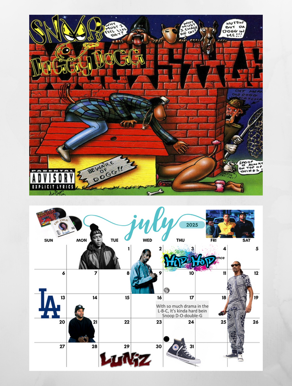 90’s Hip-Hop Wall Calendar 2026 - Jays Calendars