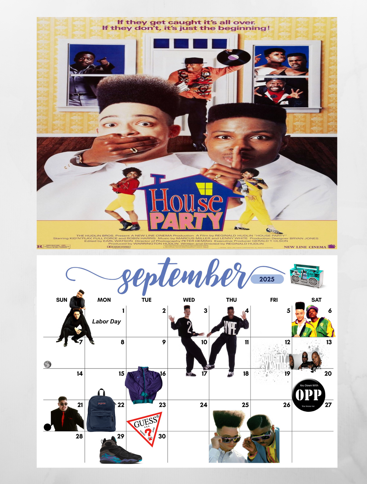 90’s Hip-Hop Wall Calendar 2026 - Jays Calendars